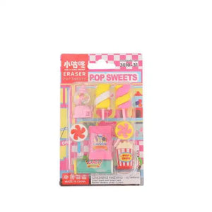 Pop Sweets Mini Erasers Card